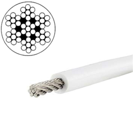 Cavo draglie in acciaio inox con rivestimento in PVC Ø4/6